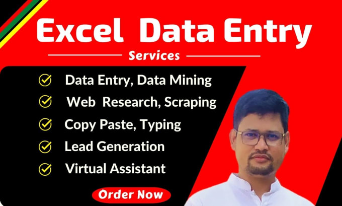 Do Excel Data Entry Typing Data Mining Copy Paste Web Research