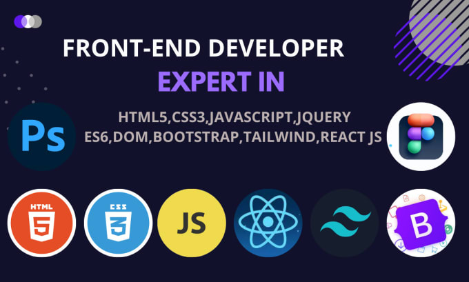 Be Your Front End Web Development Using Html Css Js React Js By