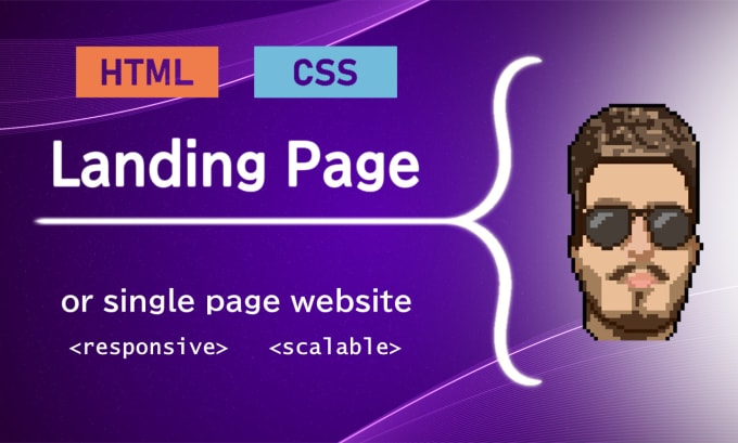 Create A Responsive Landing Page In Raw Html And Css By Jepphire Fiverr