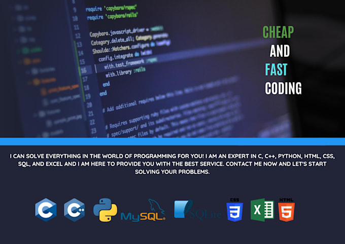 Do Cpp Python C Html Css Sql And Excel Projects For You By