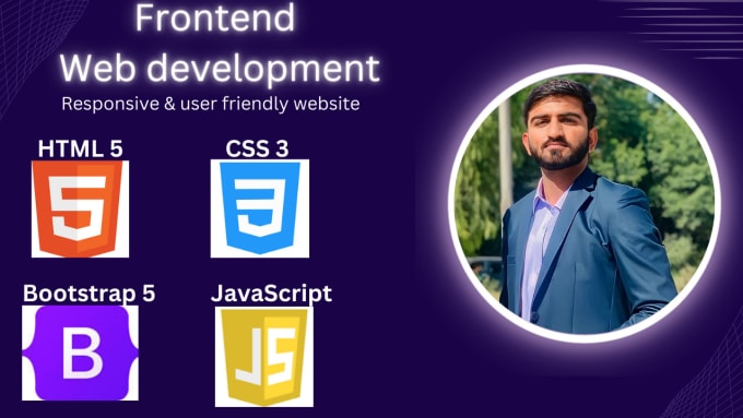 Do Frontend Web Development In Html Css Bootstrap Javascript By