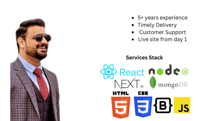 Create Responsive Websites In Html Css Javascript Reactjs Nodejs Nextjs