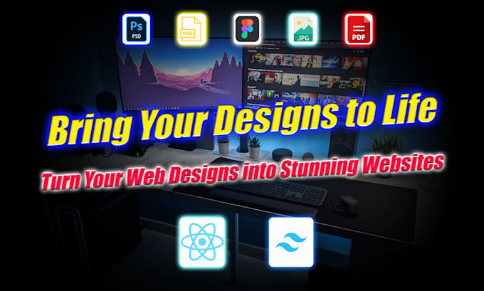 Convert Figma Png Pdf Web Designs To React Tailwind Css Website