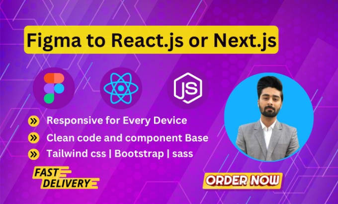 Convert Figma To React Js Or Next Js With Tailwind Css Bootstrap By