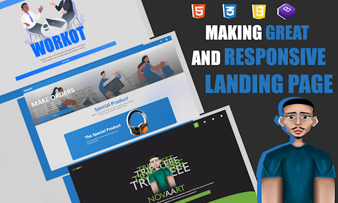 Create An Awesome Landing Page By Nadifazzedine Fiverr
