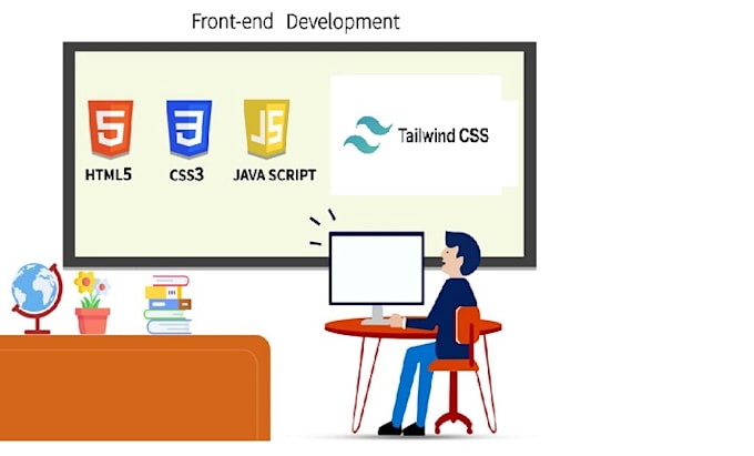 Be Your Front End Web Developer Using Html Css Bootstrap Js By