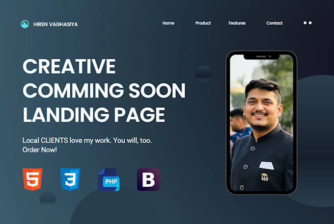 Create Coming Soon Or Landing Page By Hirenkvaghasiya Fiverr
