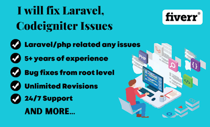 Fix Errors In Php Laravel And Codeigniter Scripts By Sudaisahmad Web