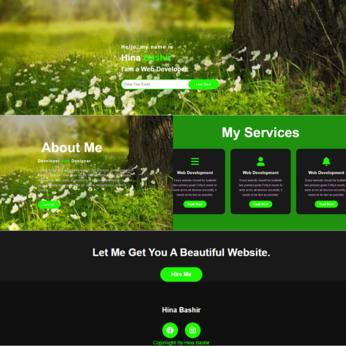 Develop Custom Websites Via Html Css Javascript And Php By