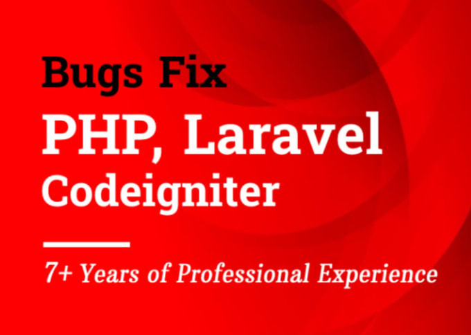 Fix Any Bug In Php Laravel Codeigniter Application By Inayyatali Fiverr