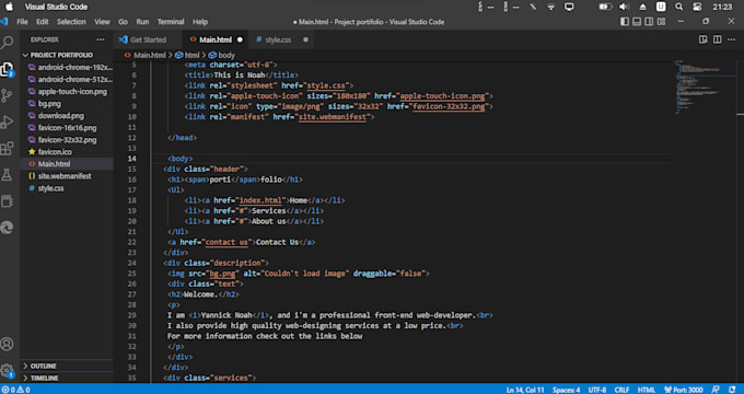 Create A Personal Website For You In Html And Css By Yanick Noah Fiverr
