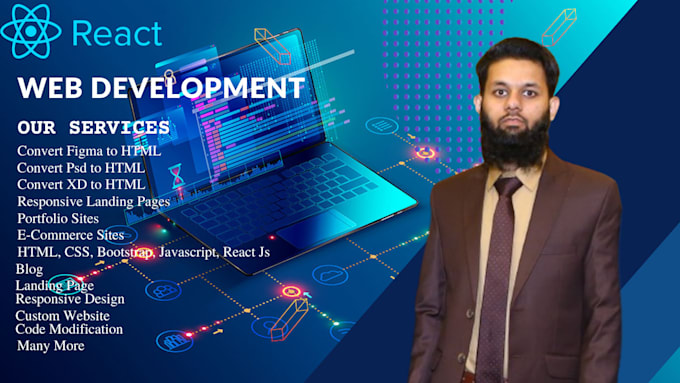 Build And Convert Psd Xd Figma To Modern Website Landing Page In Html React Js By App