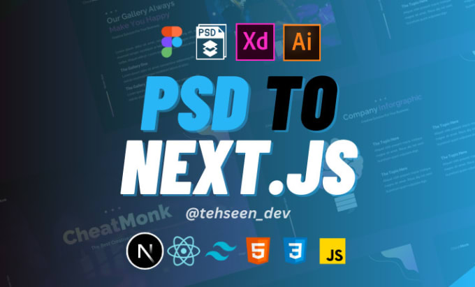 Convert Figma Psd Xd To Responsive React Nextjs App By Tehseen Dev