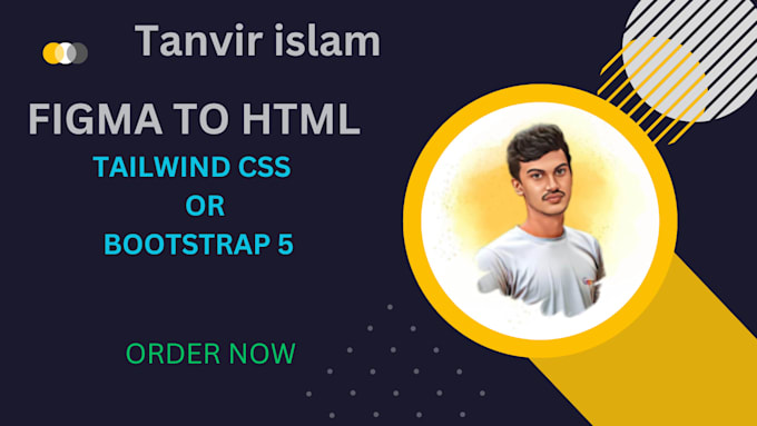 Convert Psd Figma To Html Css Bootstrap Tailwind Website By