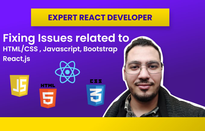 Be Your Expert React Developer Fix Bugs In Html Css Javascript By
