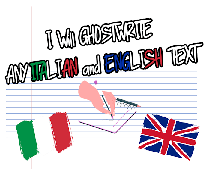 Ghostwrite Any Italian And English Text By Paolovel Fiverr
