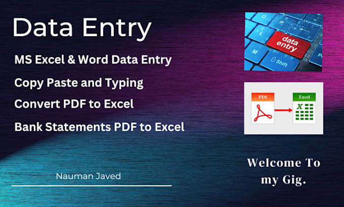 Do Word Excel Data Entry And Pdf File Conversion By Naumanjaved786