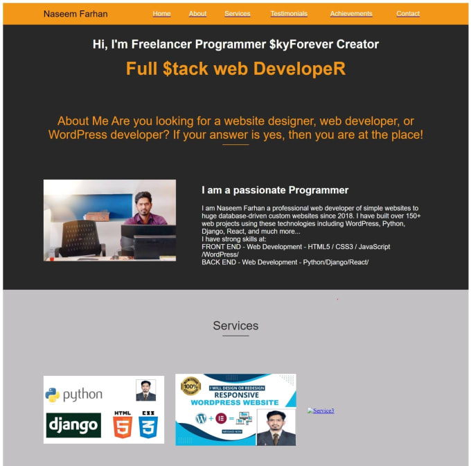 Your Front End Web Developer With Html5 Css3 Javascript And React Js By