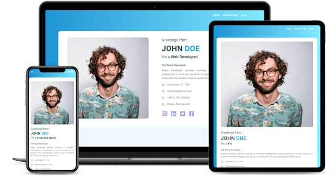 Create Your Interactive Portfolio Website Using React By Saikawehost