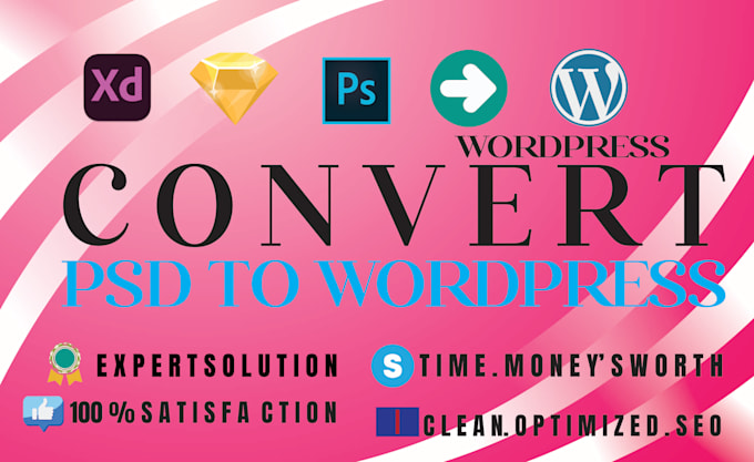 Convert Adobe Xd Psd Figma Wix Html To Wordpress Website By