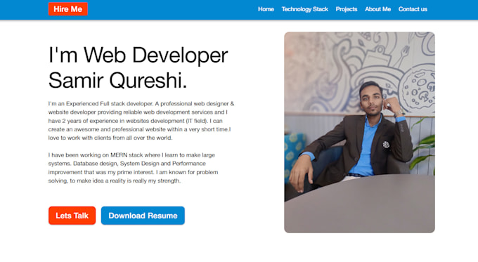 Create Personal Portfolio Website Business Website Using Reactjs