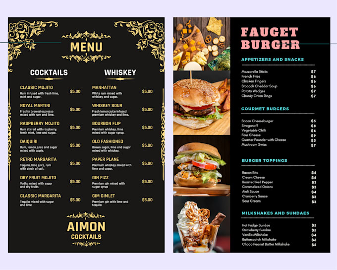 Design Amazing Modern And Professional Restaurant Menu By Ahmod Aimon