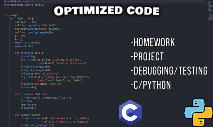 Provide An Optimized Python Or C Program By Omarnasmi Fiverr
