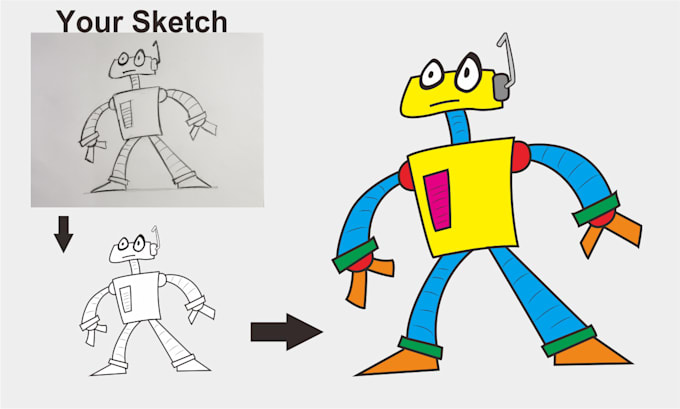 Redrawing Your Sketc To Vector By Zamule Fiverr