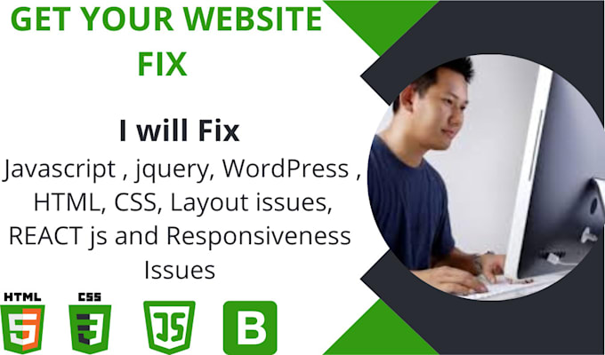 Edit Or Fix Html Css Bootstrap Javascript And Responsive Issues By