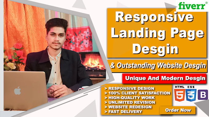 Design An Modern Outstanding Responsive Landing Page Using A Html Css