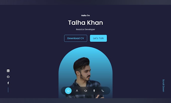 Create Responsive Personal Portfolio Website Using Reactjs By