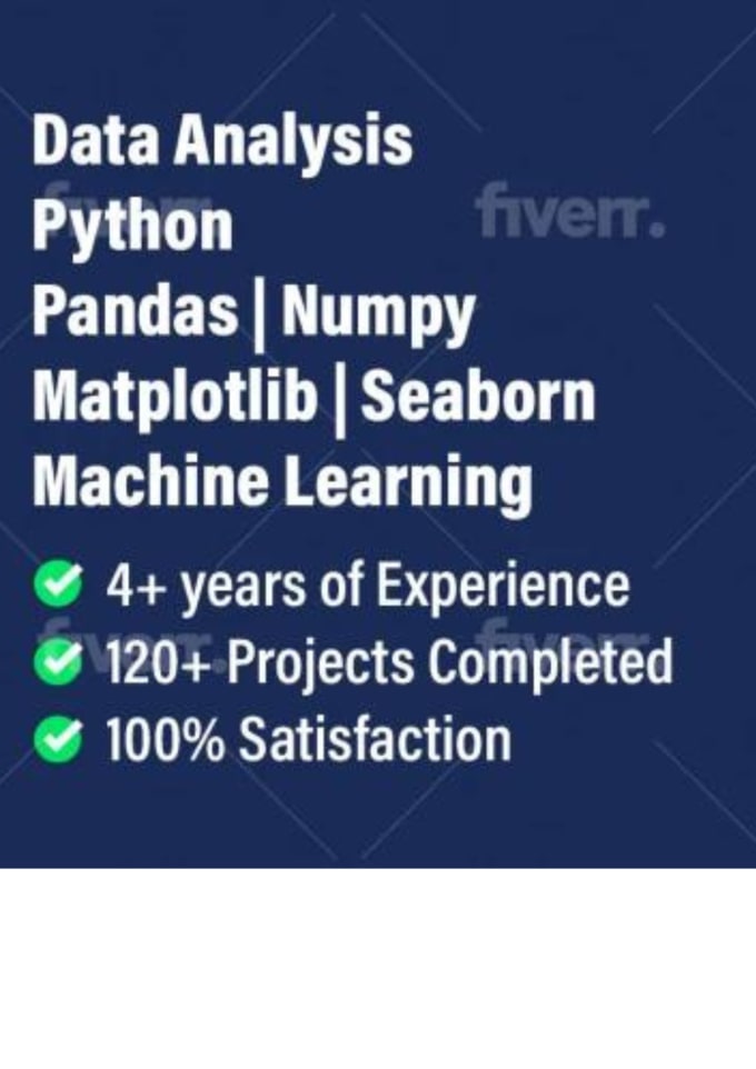 Do Data Analysis Visualization Using Python Pandas Numpy By