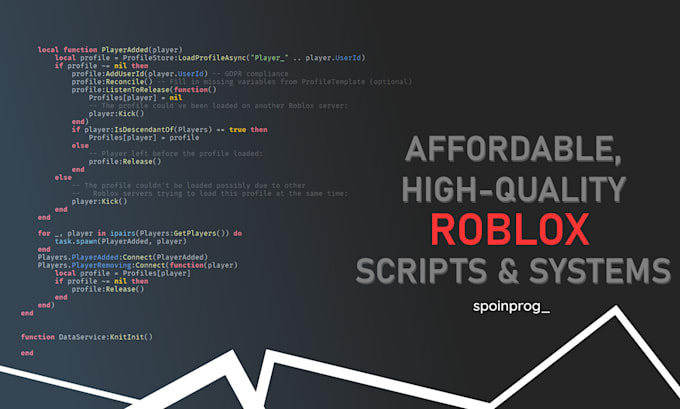 Create And Manage Scripts For Your Roblox Game By Spoinprog Fiverr