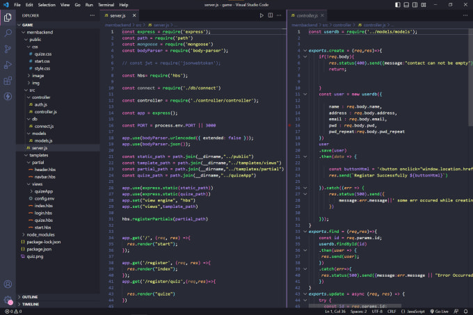 Develope Web Application On Html Css Javascript Expressjs By