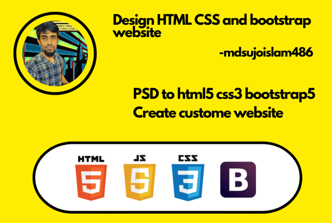 Do Responsive Morden Website Using Html Css And Boostrap By