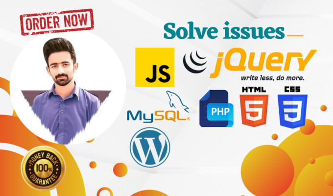 Fix Javascript Jquery Php Html Css And Wordpress Issues By Hasnain Code