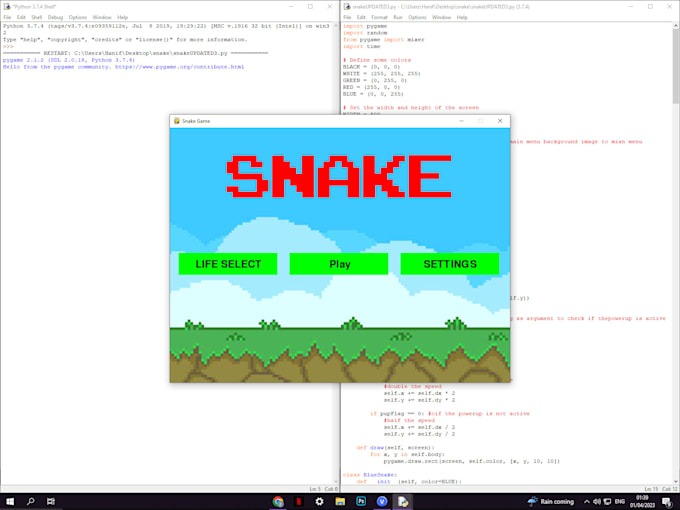 Create A Python Game For You Such As Snake Game By Ahmad4r Fiverr
