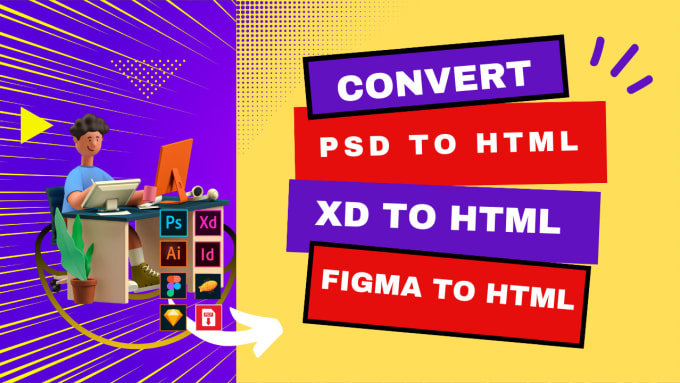 Expert In Html Css Bootstrap Conversion From Figma Sketch Psd And Xd