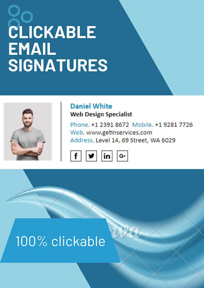 Make Clickable Email Signature Html Email Signature By Hasnatchaudhry