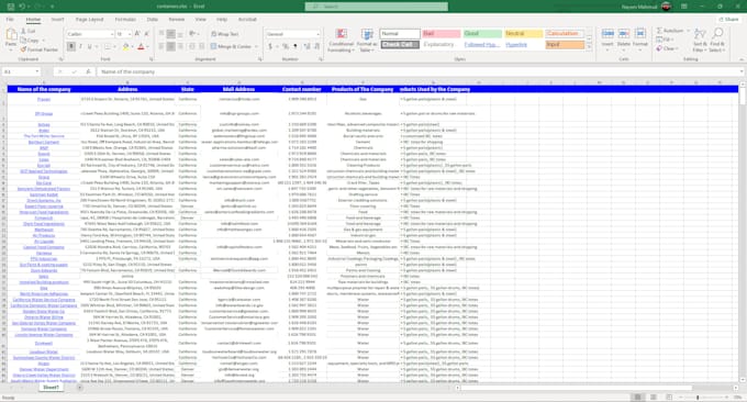 Web Research Excel Data Entry Copy Paste Scraping Accurate Data