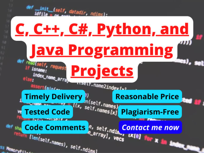 Do C Cpp C Sharp Python And Java Programming Assignment By Myself