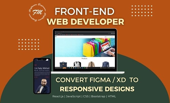 Do Custom React Responsive Websites In React Javascript Html Css From