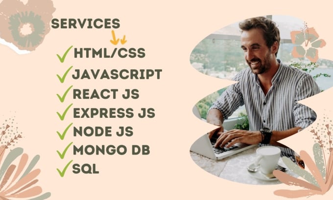 Do Front End Web Development Using Html Css Javscript React Js By