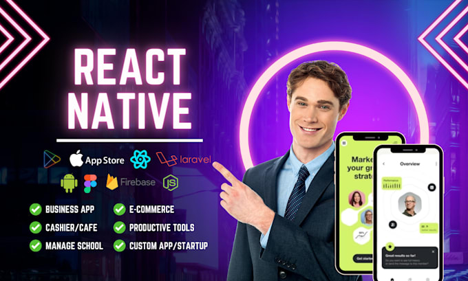 Create Or Develop Mobile App Android Ios With React Native By Ini Adil