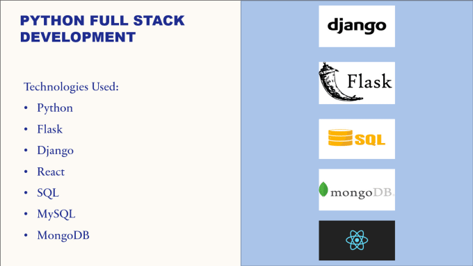Develop Full Stack Web Applications With Python Flask Django React By