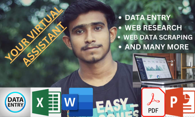 Be Your Virtual Assistant For Data Entry Web Scraping Web Research