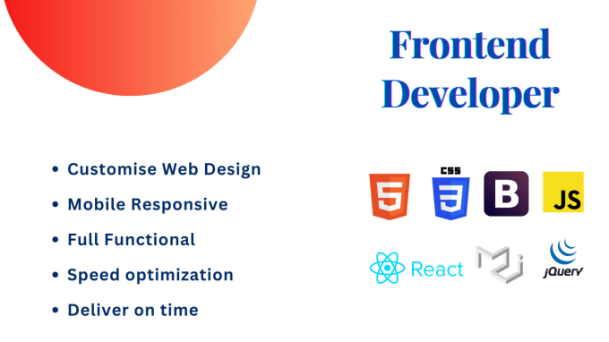 Do Front End Web Development In Html Css Javascript And React Js By