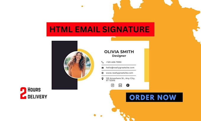 Do Clickable Html Email Signature For Gmail Outlook Etc By Yash484