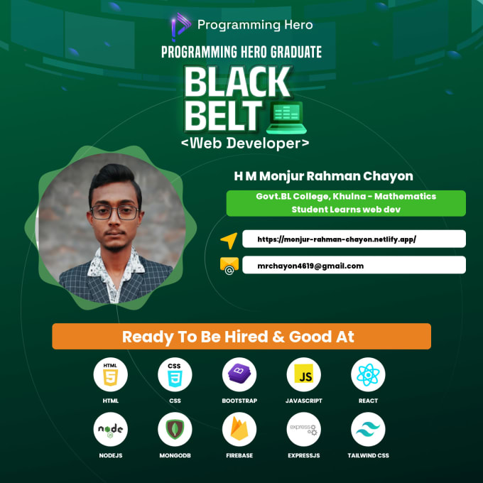 Build Websites Html Css Javascript React Js Node Js Mongodb Tailwind By
