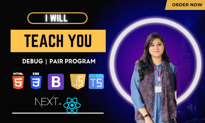 Help You Learn Javascript Reactjs Nextjs Html Css By Midhatahir
